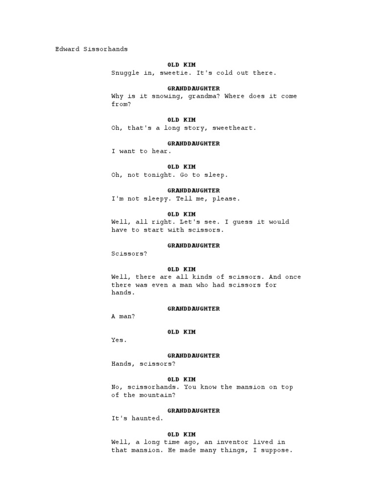 Edward Scissorhands | PDF