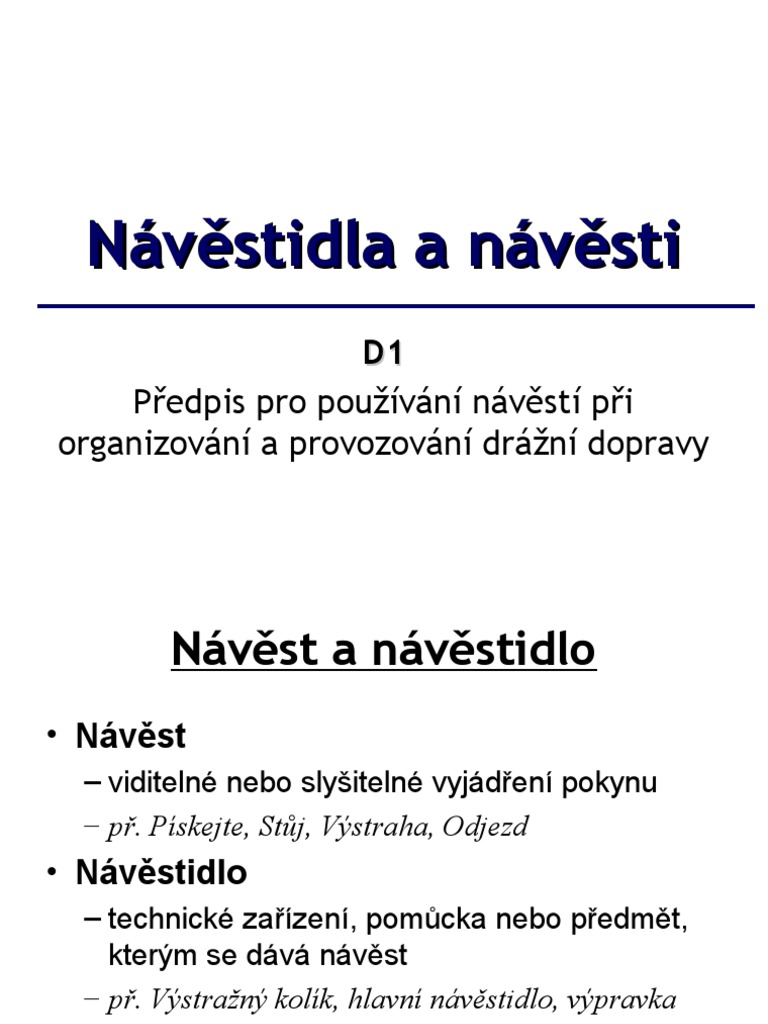 Navestidla Navesti | PDF