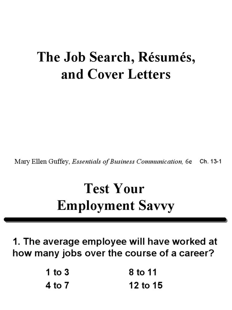 Job Search & Résumé Writing Guide | PDF | Résumé | Business Documents
