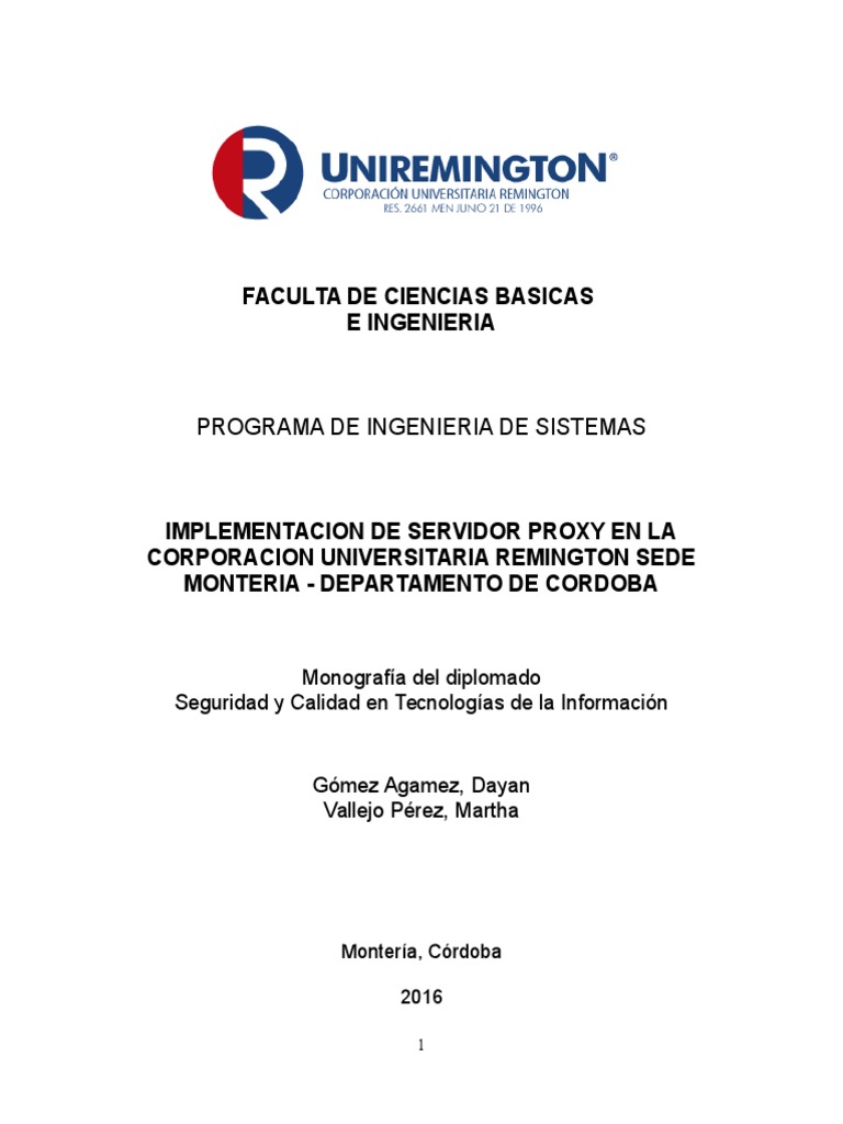 Implementacion Proxy | PDF | Servidor proxy | Edad de información