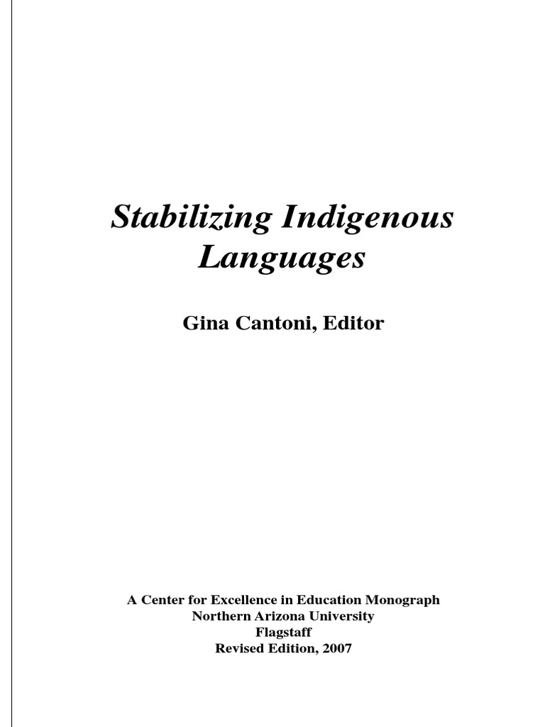 Stabilizing Indigenous Languages | PDF | Native Americans In The United ...