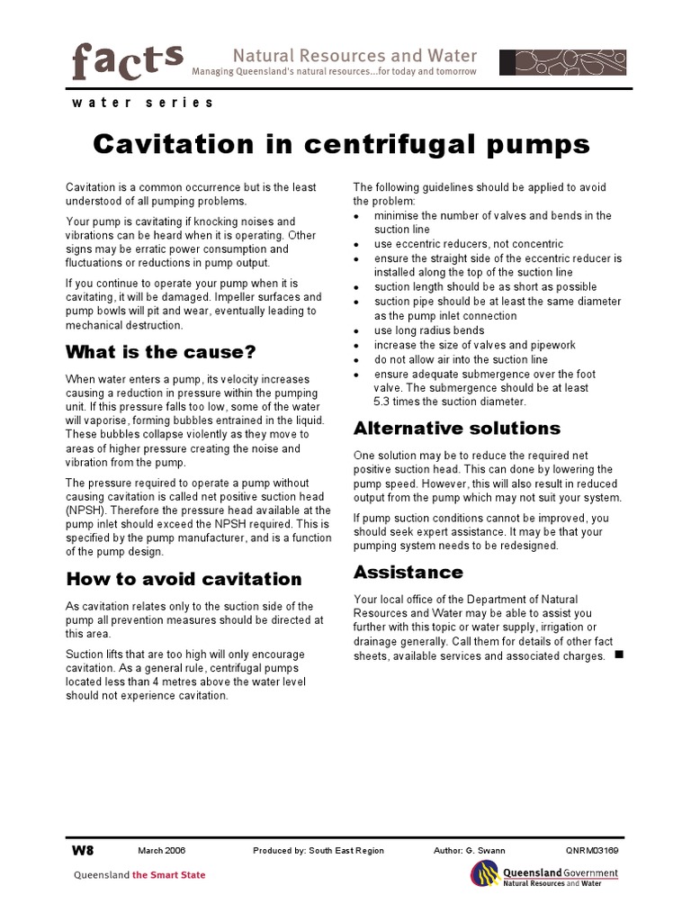 Cavitation | PDF | Pump | Fluid Mechanics