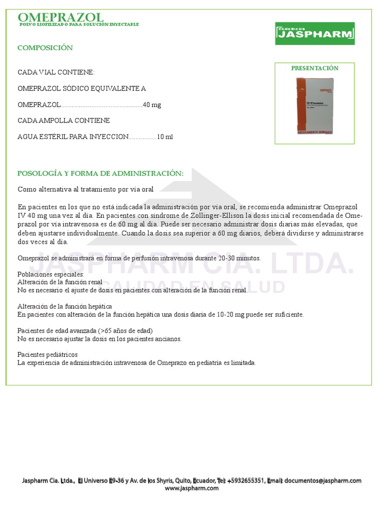 OMEPRAZOL | PDF | Salud y bienestar | Ciencia y matemáticas
