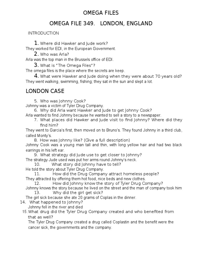 Omega Files London | PDF | Young Adult