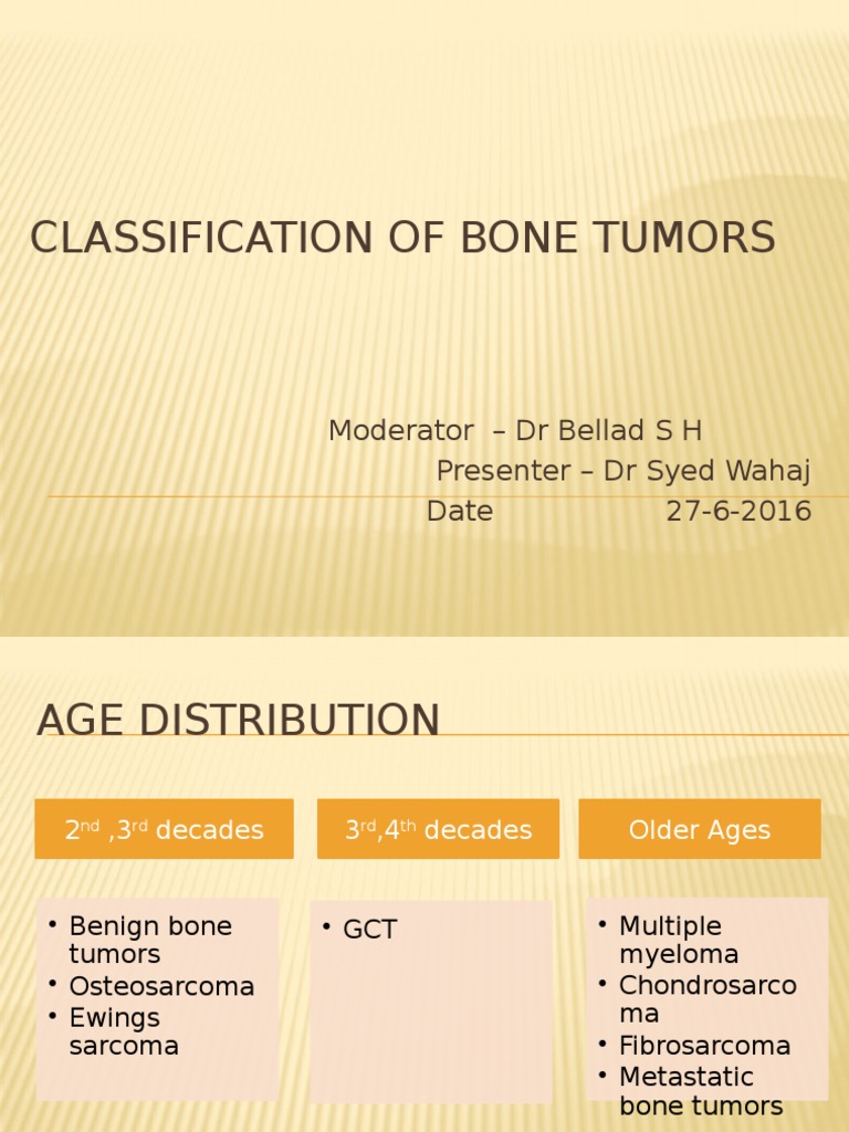 Classification of Bone Tumors New | PDF | Metastasis | Neoplasms