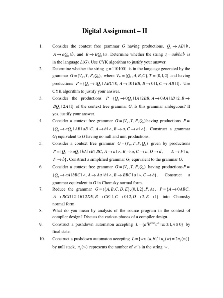 Digital Assignment II | PDF