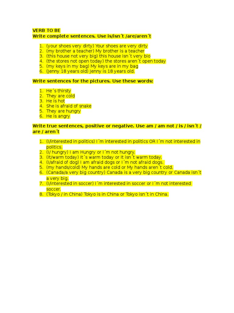 Write Complete Sentences | PDF | Languages | Leisure