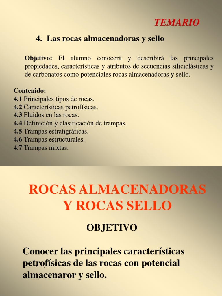 5.rocas Almacen y Sello PDF | PDF | Minerales | Geología