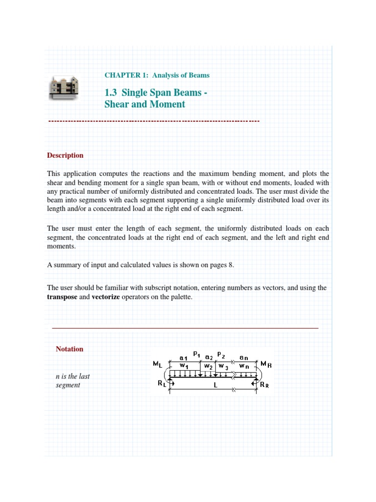Single Span Beam Analysis Tool | PDF | Bending | Beam (Structure)