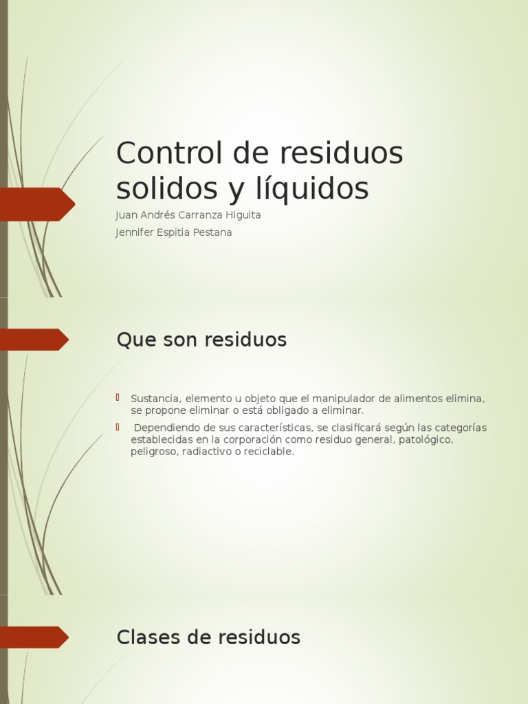 Control de Residuos Solidos y L Quidos | PDF | Digestión anaeróbica | Residuos