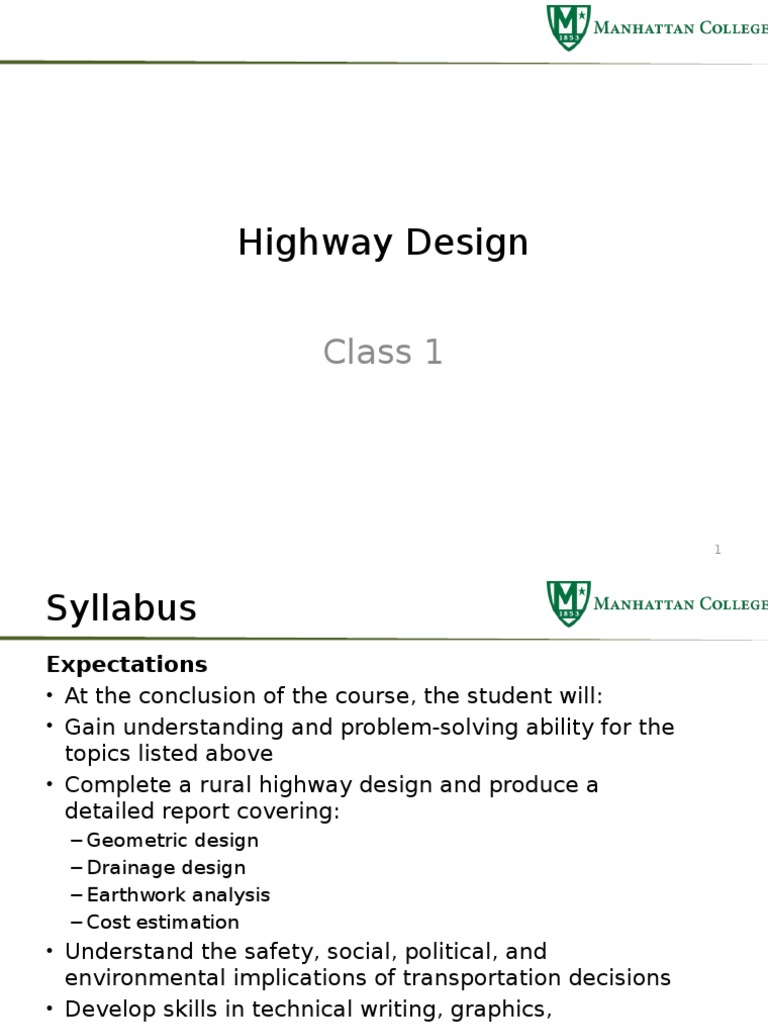 Class 1 Introduction | PDF | Highway | Homework