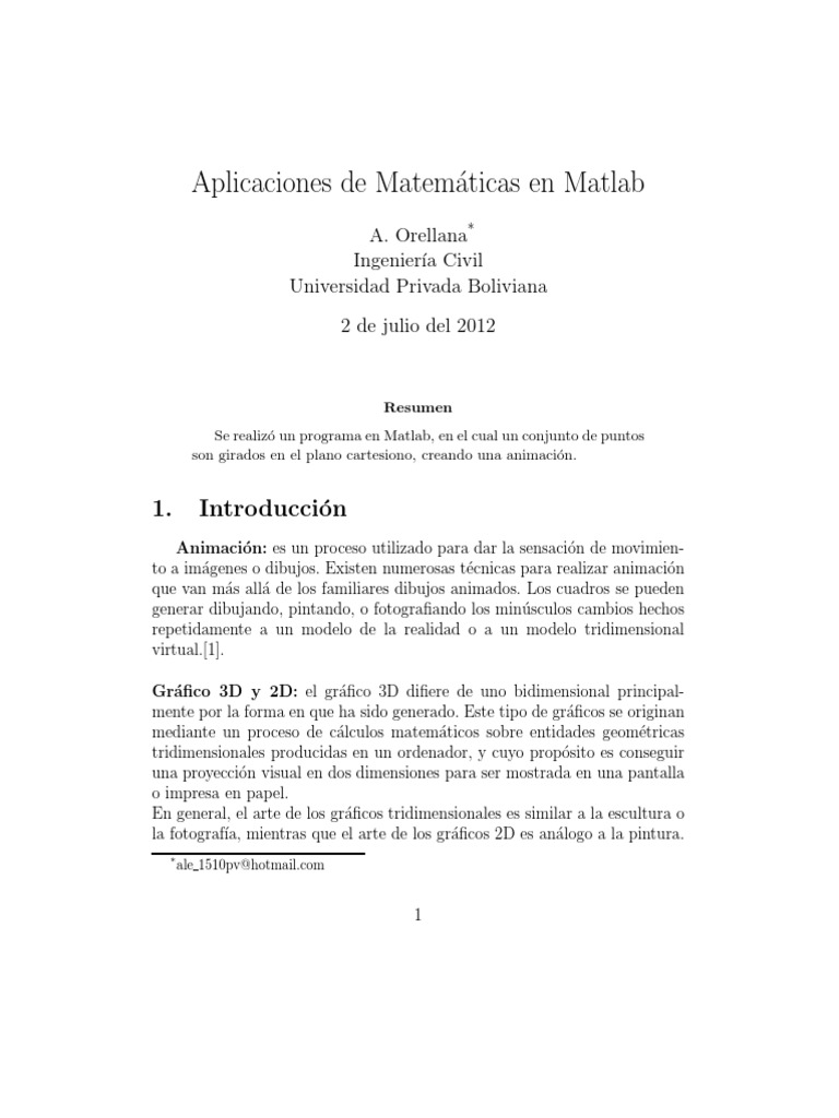 Aplicaciones de Matematicas en Matlab2 | PDF | Dibujo | Science