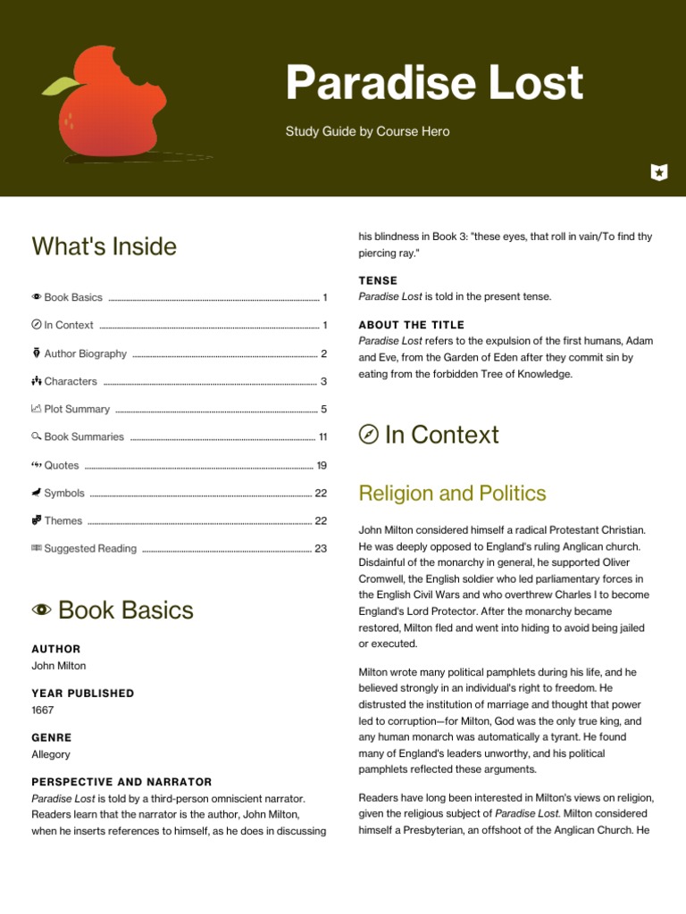 Paradise Lost | PDF | Paradise Lost | Adam And Eve