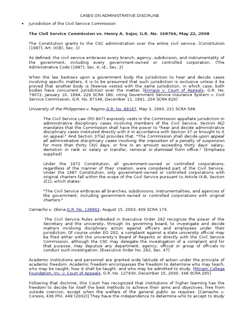 Notes Administrative Discipline Pdf Due Process Clause Evidence Law