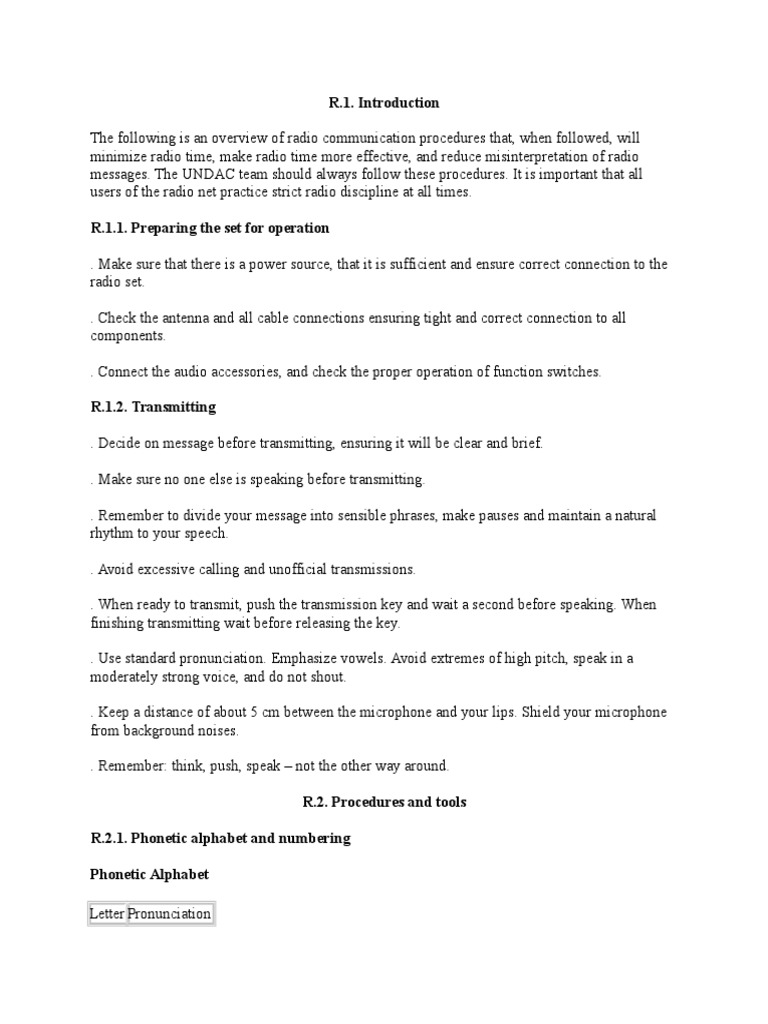Radio Communication Procedures for Effective Messaging | PDF | Radio ...