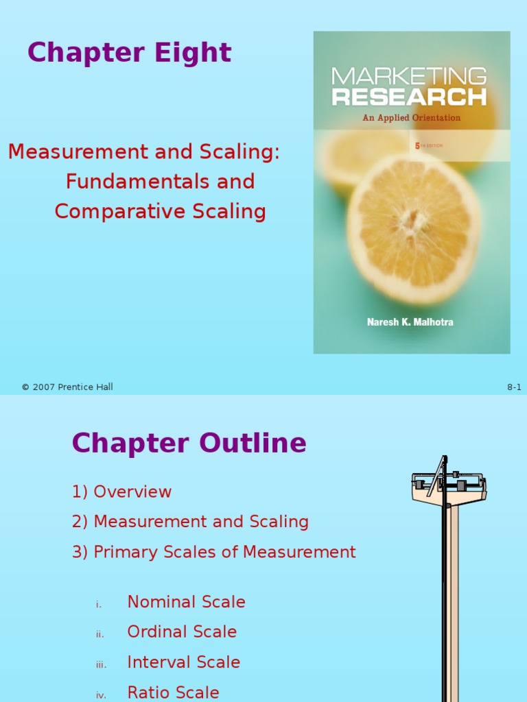 Chapter Eight: Measurement and Scaling: Fundamentals and Comparative ...