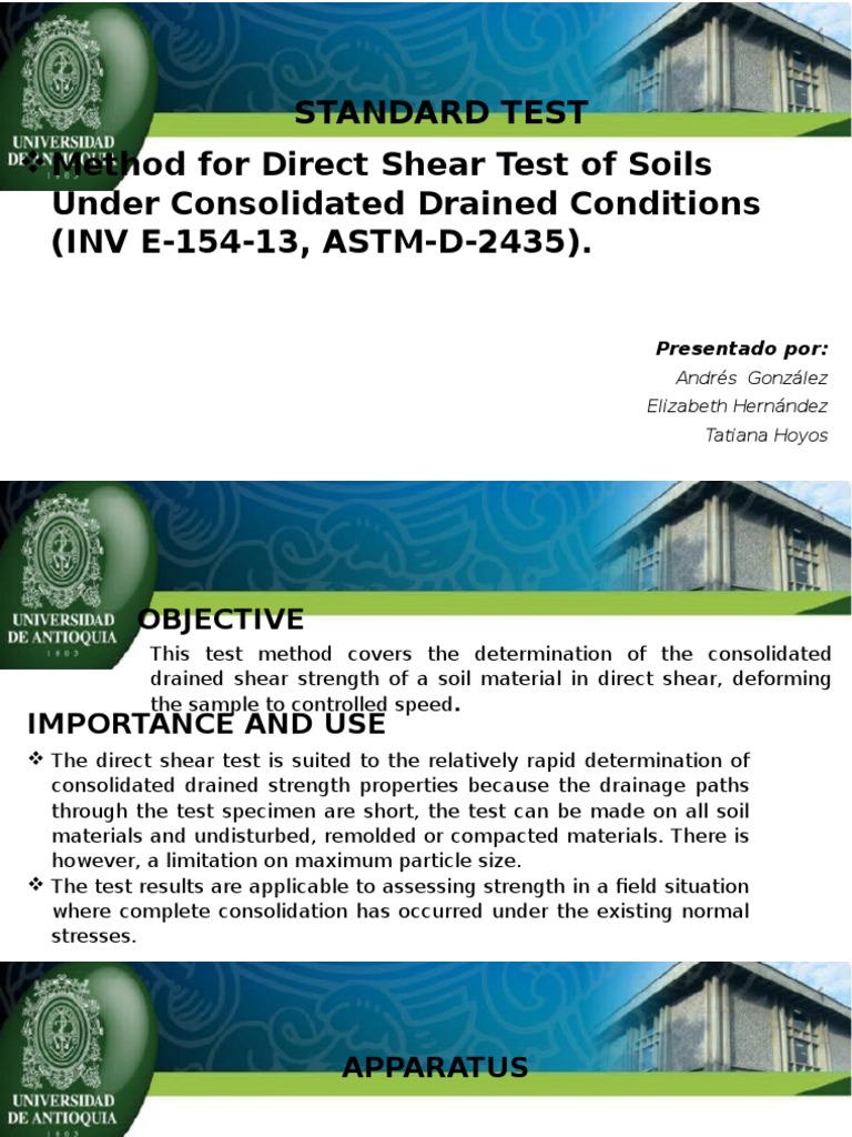 Direct Shear Test for Soil Strength | PDF | Strength Of Materials | Physics