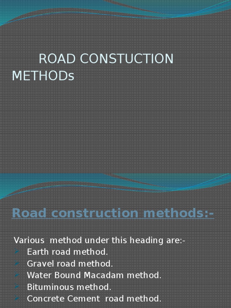 Road Constuction Method | PDF | Road Surface | Asphalt