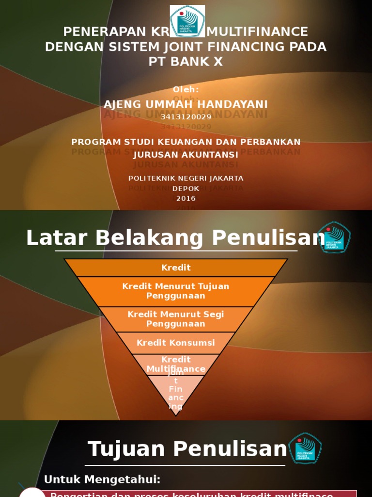 Penerapan Kredit Multifinance Dengan Sistem Joint Financing Pada | PDF