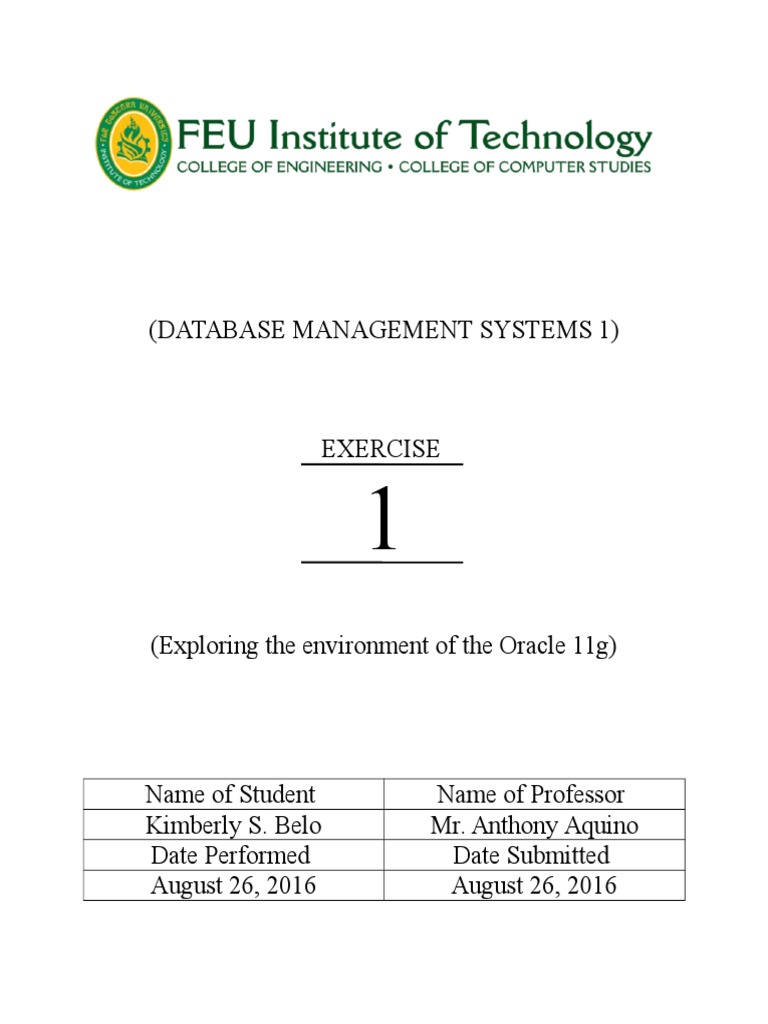Lab Activity 1 | PDF | Relational Database | Oracle Database
