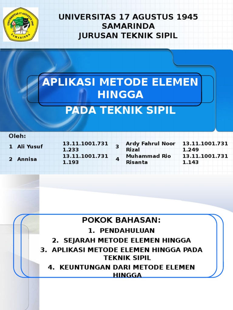 Aplikasi Metode Elemen Hingga | PDF