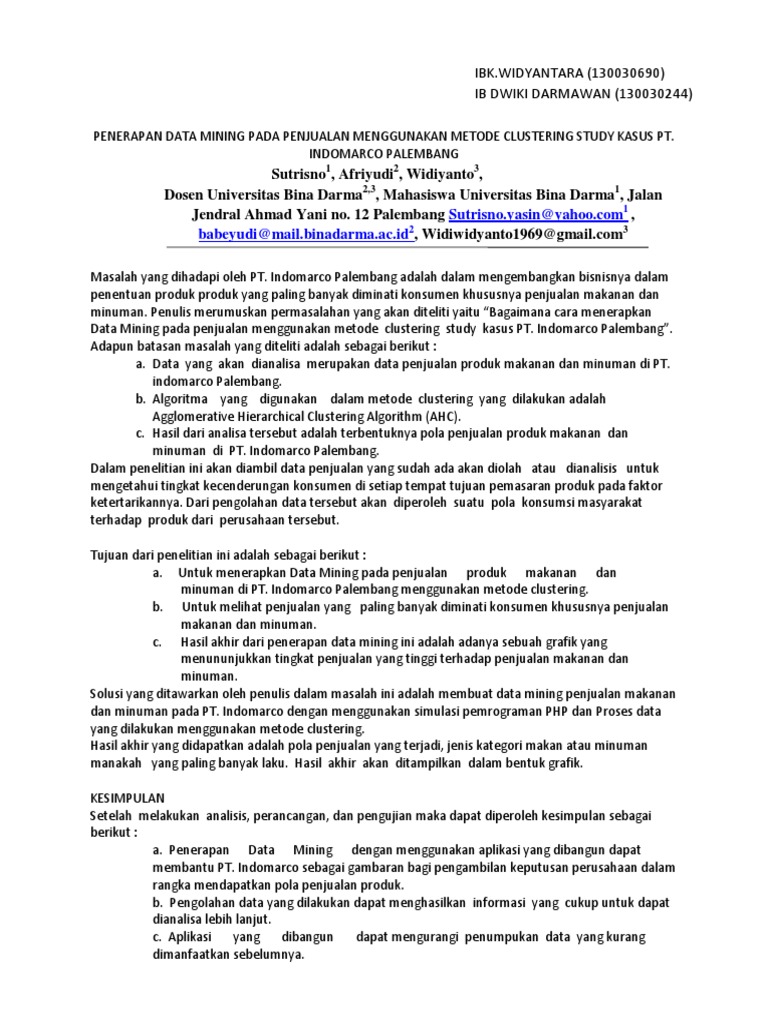 Penerapan Data Mining | PDF
