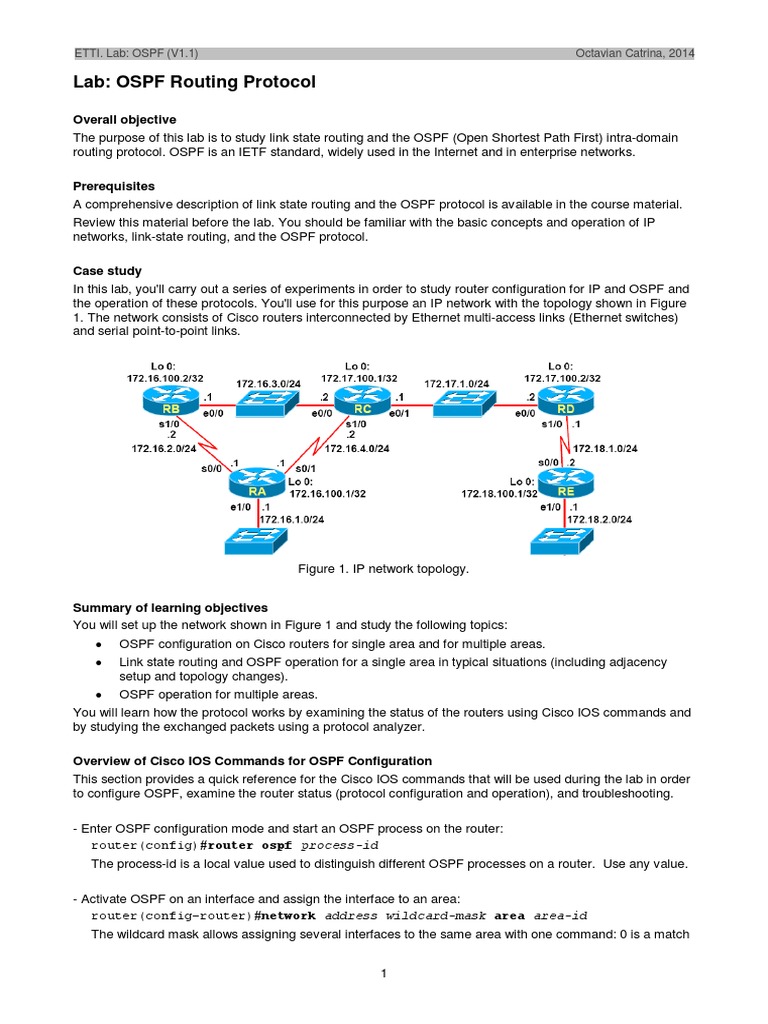 Lab 2 Ospf Apin v1-1 | PDF | Routing | Router (Computing)