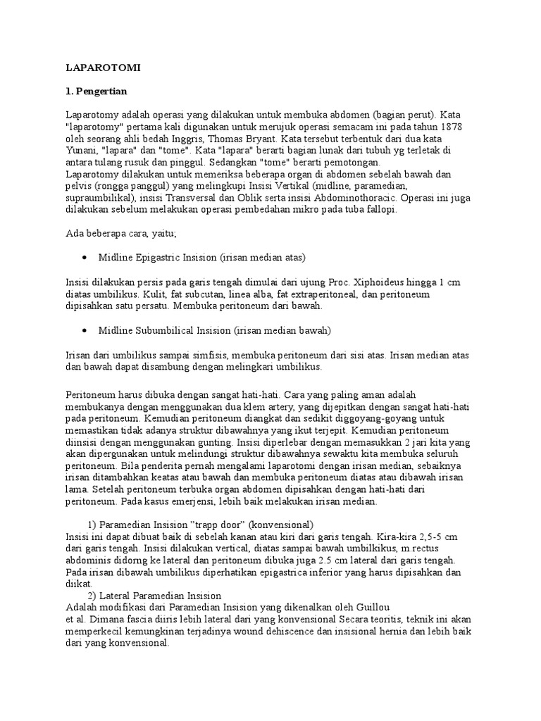 LAPAROTOMI | PDF