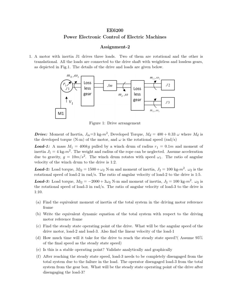 Power Electronics Assignment | PDF | Electric Motor | Torque