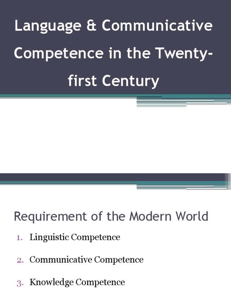 Language & Communicative Competence | PDF