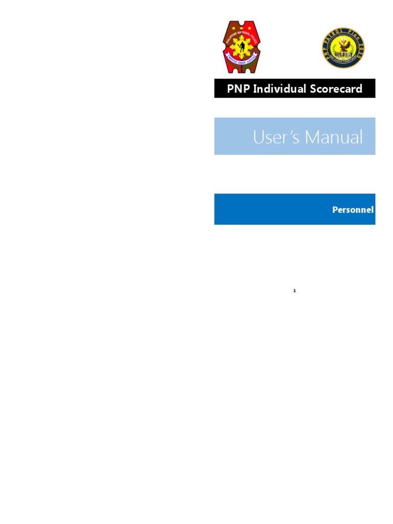 E-PGS Individual Scorecard Manual For Personnel | PDF | Performance ...