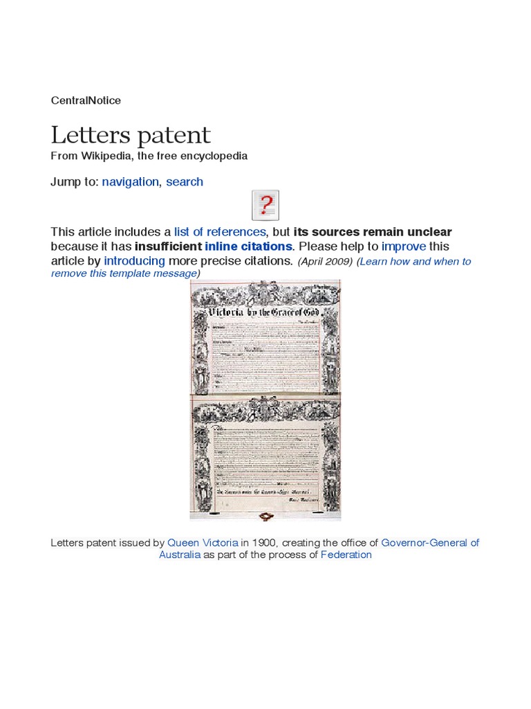 Letters Patent: Navigation Search | PDF | Letters Patent | Government