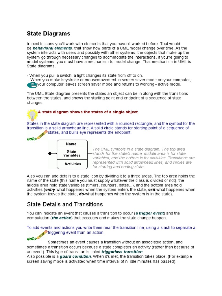 State Diagrams | PDF | Unified Modeling Language | Time