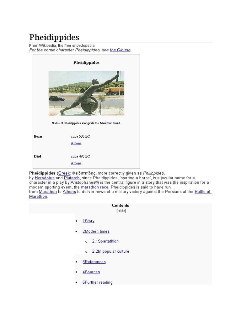 Pheidippides | PDF | Greco Persian Wars | Ancient Greece