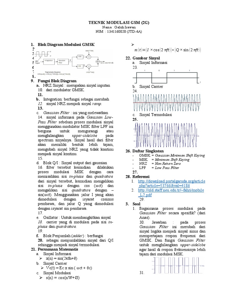Modulasi GMSK Pada GSM | PDF