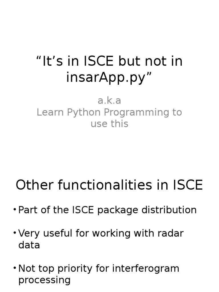 ISCEbutnot Insar App | PDF | Computer Graphics | Areas Of Computer Science