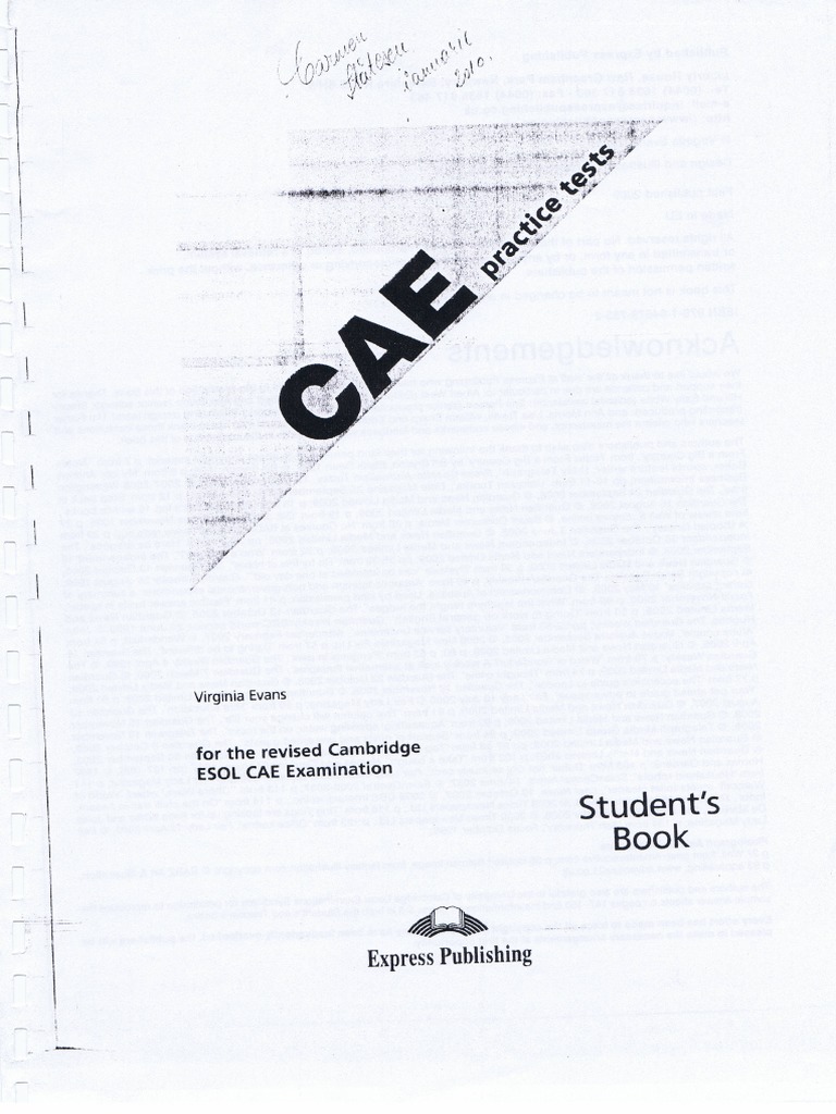 CAE Practice Test Students Book 170p PDF | PDF
