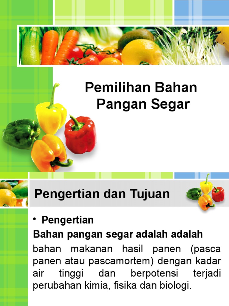 Pemilihan Bahan Pangan Segar | PDF