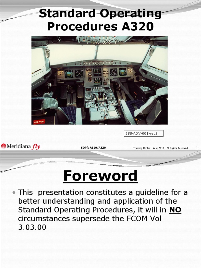 01 SOP's A320 REV 5 - (10210) | PDF | Cockpit | Air Traffic Control