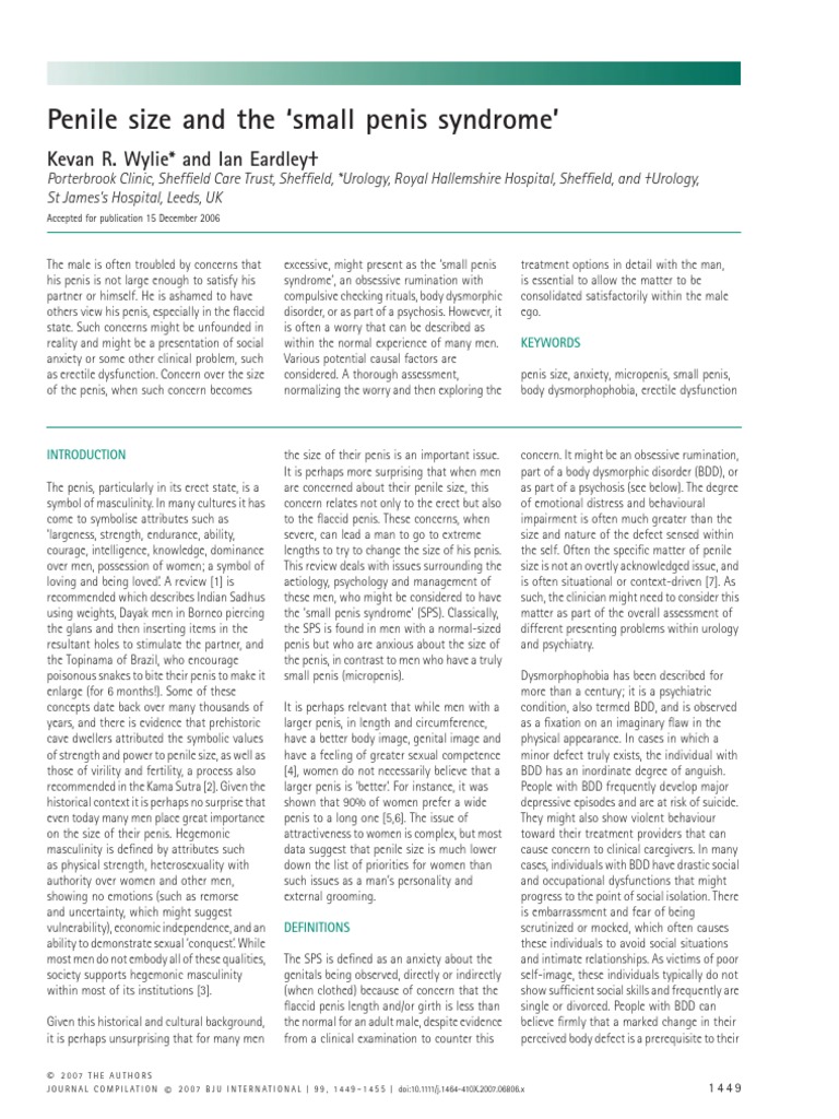 Micropenis Size