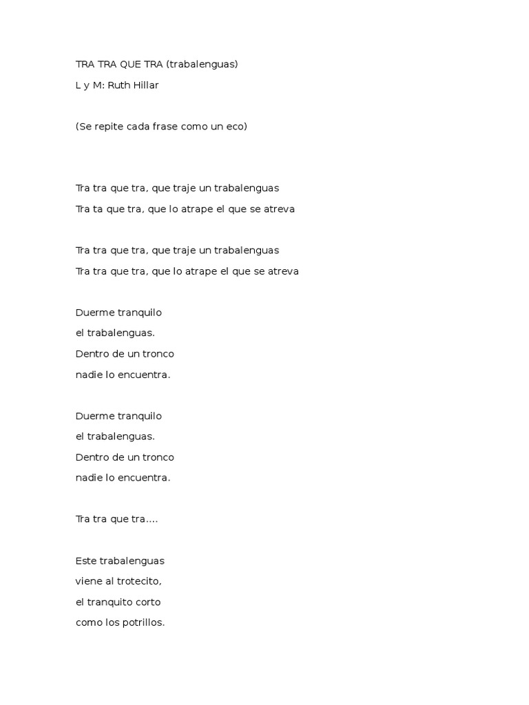 Tra Tra Que Tra | PDF