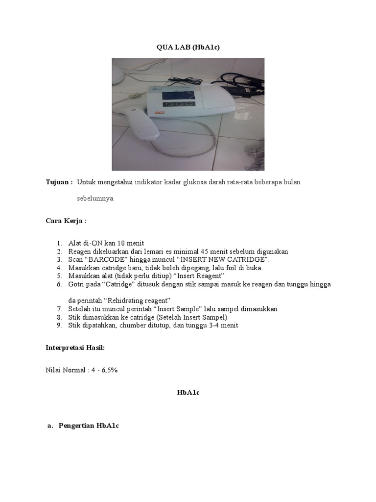 Interpretasi dan Metode Pemeriksaan HbA1c | PDF | Sains & Matematika