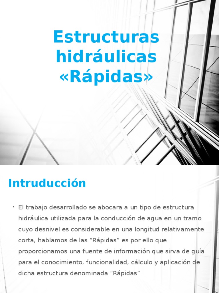 Guía completa sobre el diseño y elementos de rápidas hidráulicas | PDF ...
