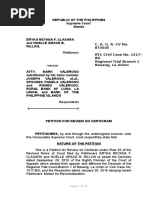 Petition For Review On Certiorari - Rule 45 Sample | PDF | Declaratory Judgment | Judgment (Law)