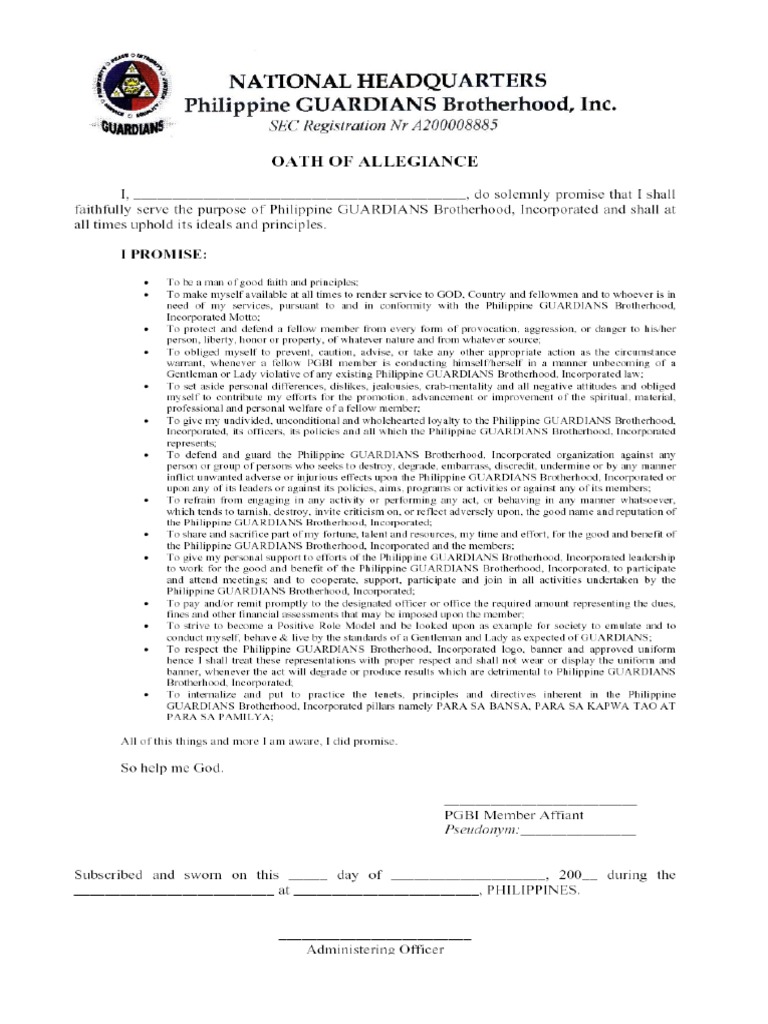 Oath of Allegiance