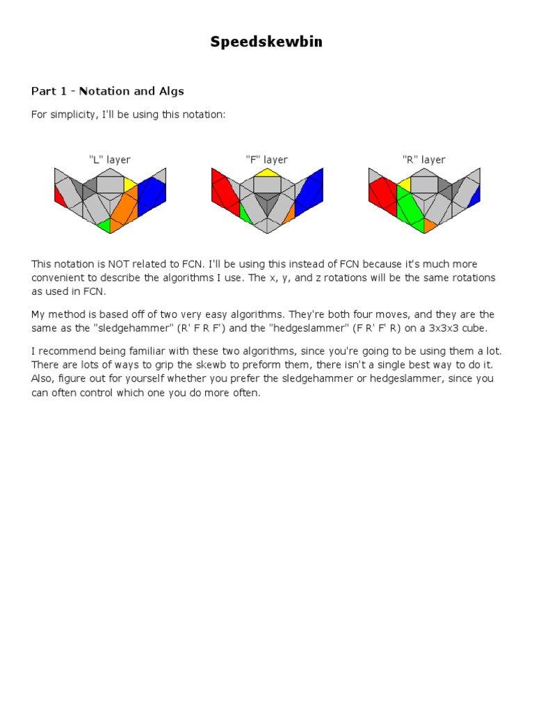 Skewb Guide | PDF | Applied Mathematics | Algorithms