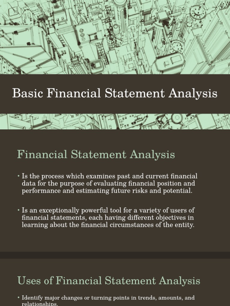Basic Financial Statement Analysis | PDF | Financial Statement Analysis | Financial Statement