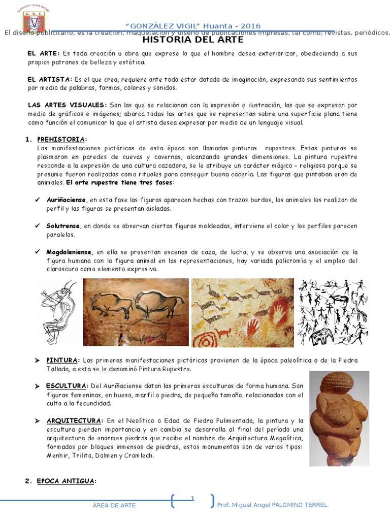 FICHA 3 - Historia Del Arte | PDF | Escultura | Pinturas