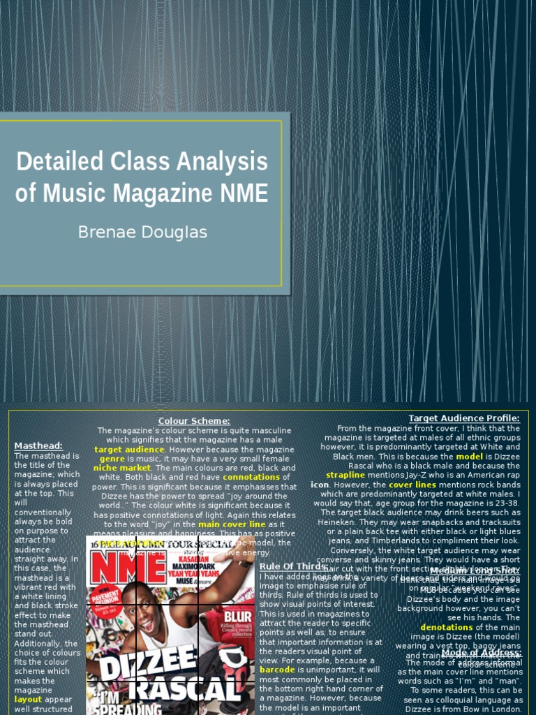 Detailed Class Analysis of Music Magazine NME | PDF | Magazines