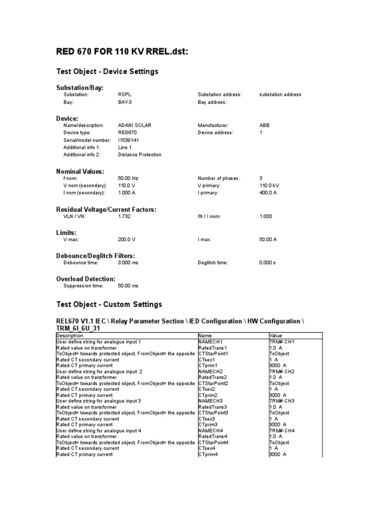 Red 670 For 110 KV Rrel | PDF | Electrical Impedance | Electrical ...